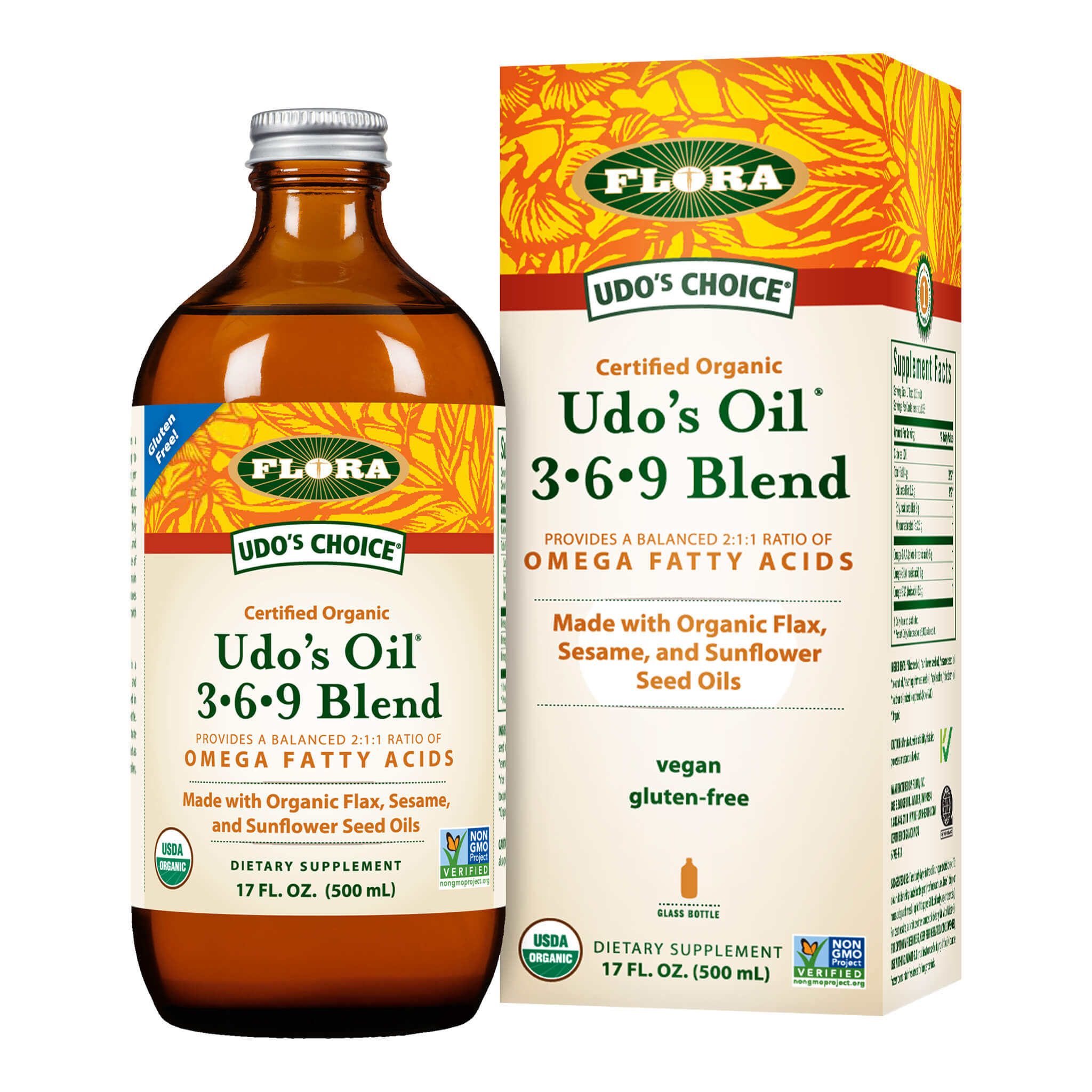Plant-Based Omega Oil | Omega 3-6-9 Blend - Flora Health