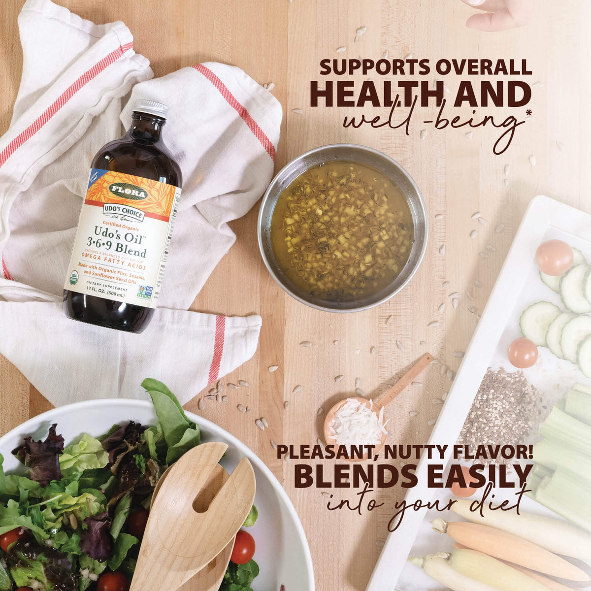 Plant-Based Omega Oil | Omega 3-6-9 Blend - Flora Health