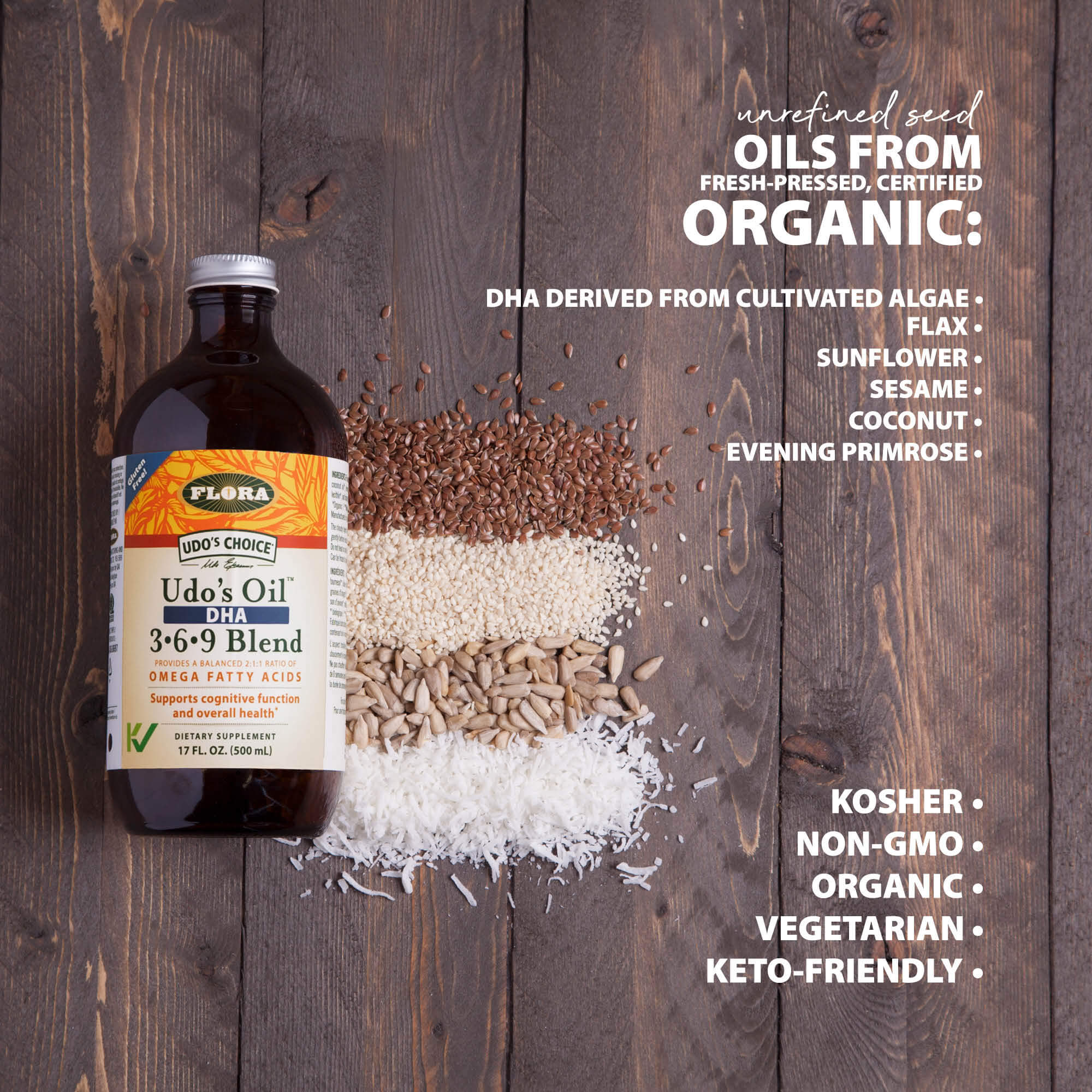 Udo's Oil DHA 3•6•9 Blend | DHA Oil | DHA Benefits